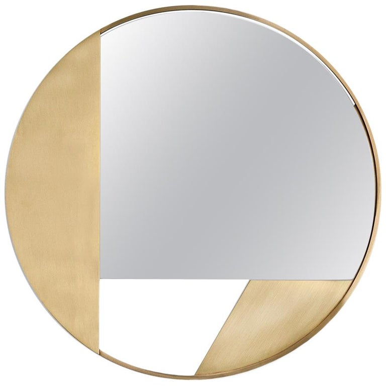 Contemporary Limited Edition Brass Mirror, Revolution 55 V3 by Edizione ...