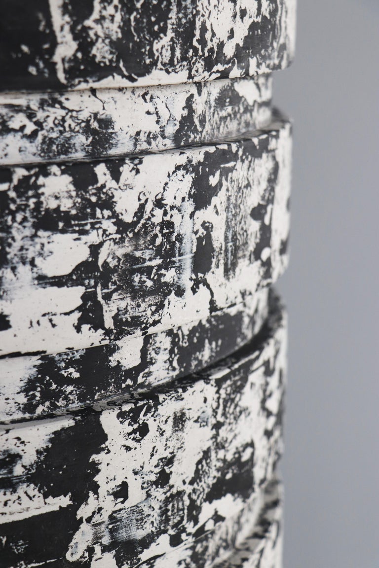 “Revolve” No.3 Black, Contemporary Handmade Sculptural Side Table 'no ...