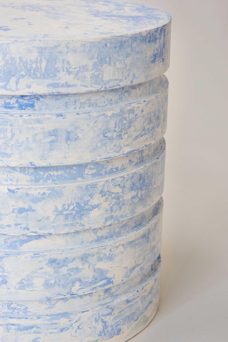 “Revolve” No.3 Blue, Contemporary Handmade Sculptural Side Table 'no.01 ...