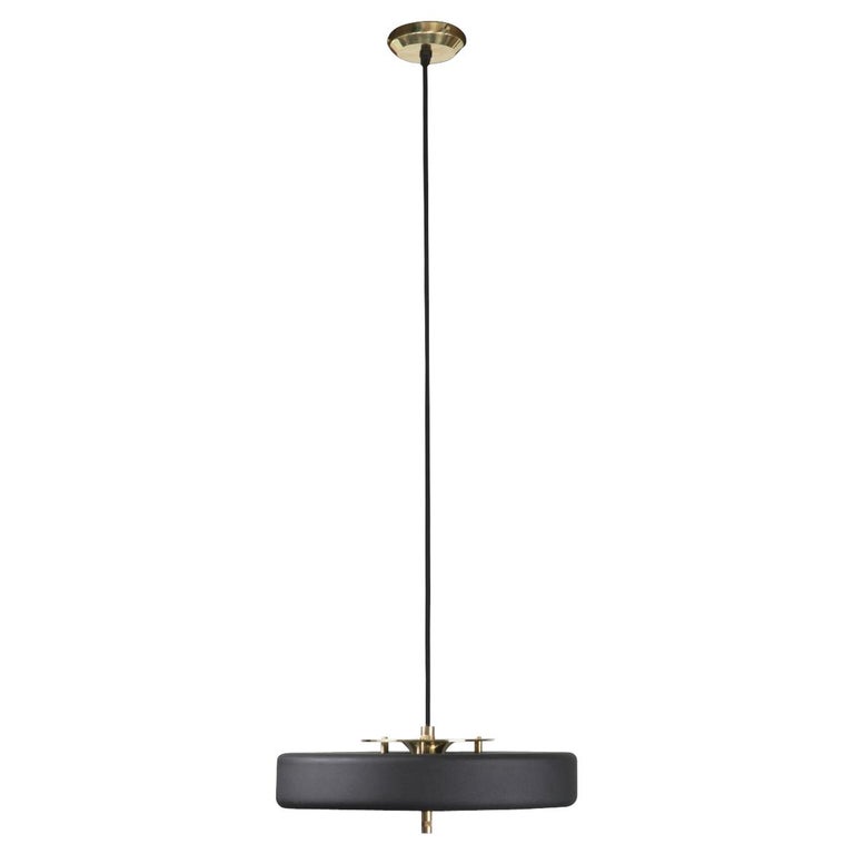 Revolve Pendant Light, Polished Brass, Black by Bert Frank For Sale at ...