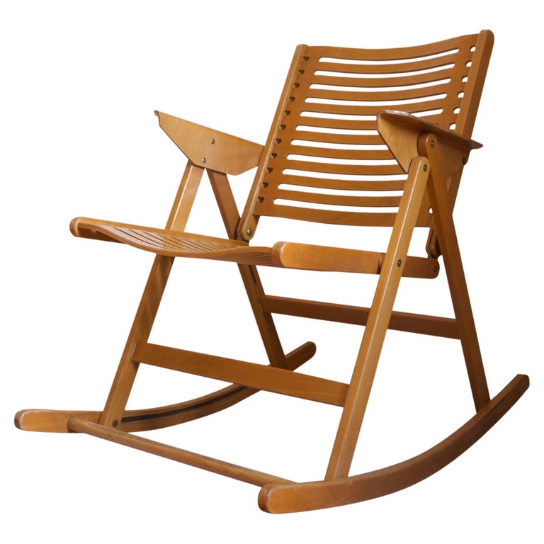 Rex Folding Rocking Chair // Niko Kralj // Mid Century // Plywood Chair ...