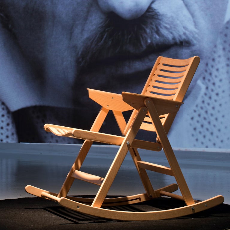 Rex Rocking Chair Natural Oak, Solid Frame + Plywood, Mid-Century ...