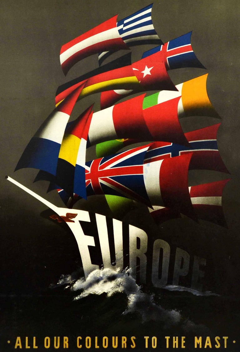 Reyn Dirksen - Original Vintage Poster Europe All Our Colours To The ...
