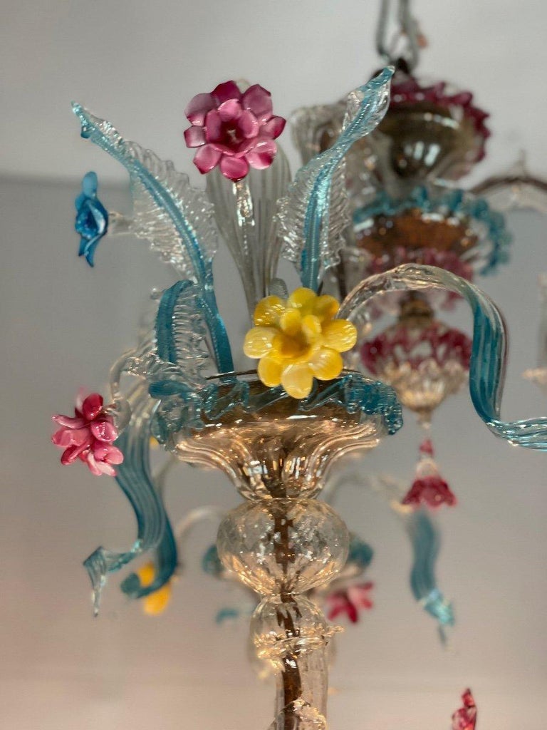Rezzonico Chandelier in Murano Glass 9 Arms of Light For Sale at 1stDibs
