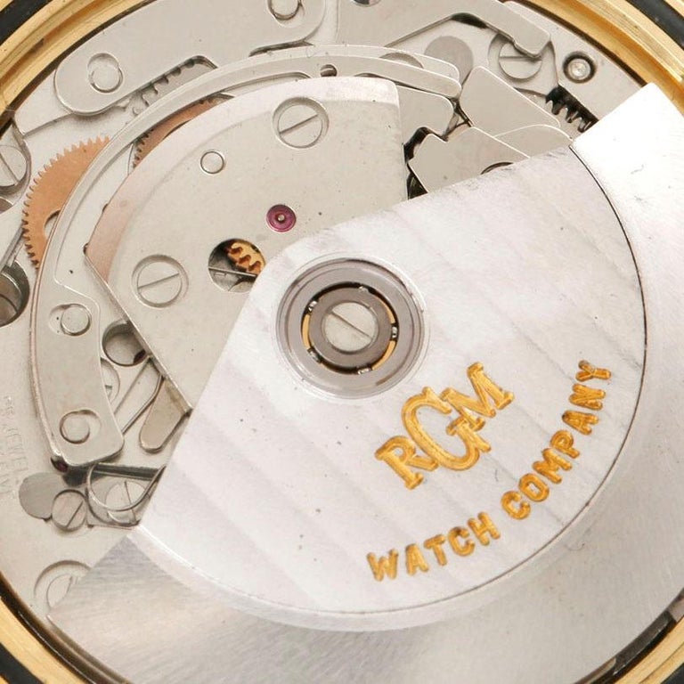 RGM 18 Karat Yellow Gold Chronograph Men’s Watch 101 For Sale at 1stDibs