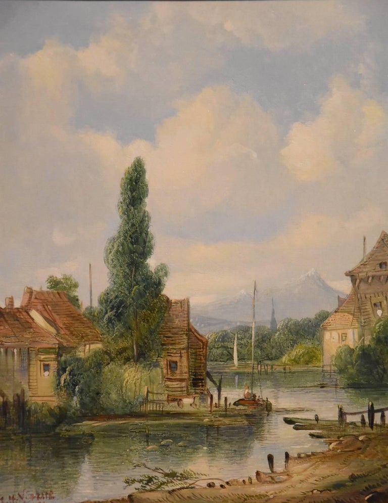 "Rhineland Views" Pair by Alfred Henry Vickers For Sale at 1stDibs