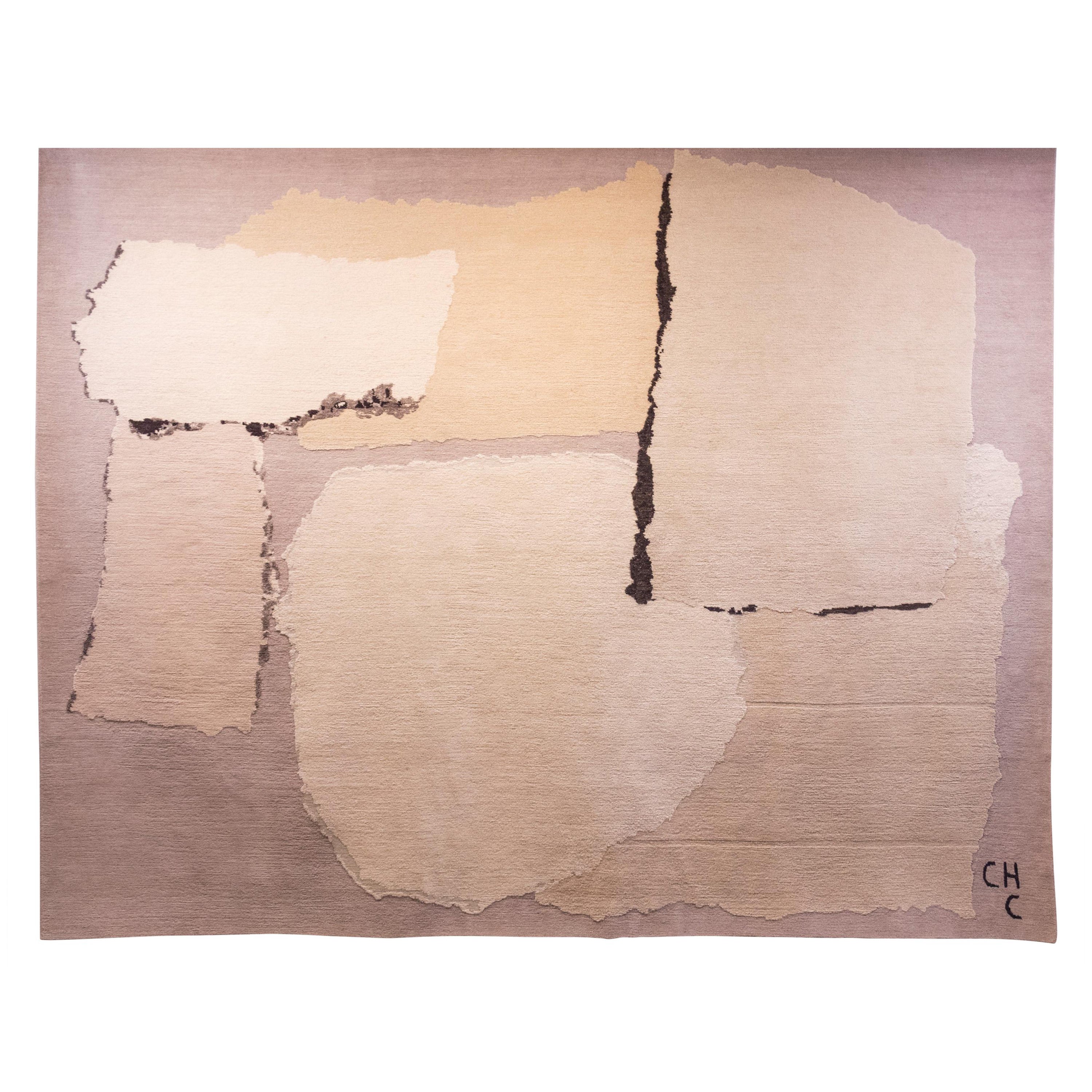 Rhizomes 4 Colorful Hand Knotted Rug by Charlotte Culot For Sale at 1stDibs