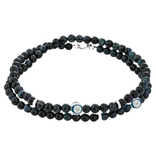 Julia Post Tahitian Gray Pearl Diamond Silver Evil Eye Bracelet For ...