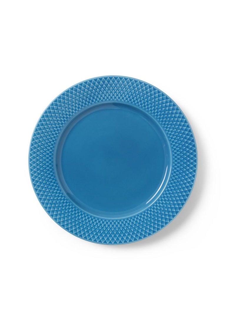 Rhombe Color Dinner Plate, Blue For Sale at 1stDibs