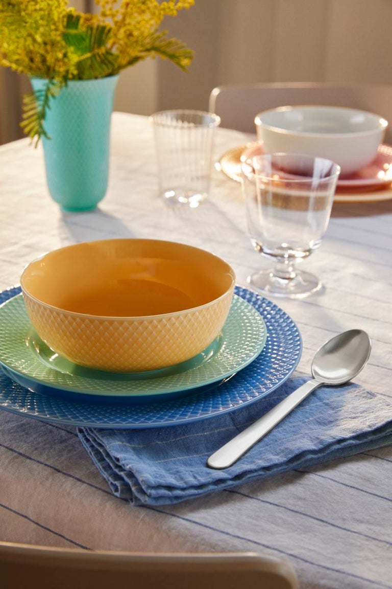 Rhombe Color Dinner Plate, Blue For Sale at 1stDibs