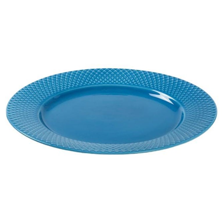 Rhombe Color Dinner Plate, Blue For Sale at 1stDibs