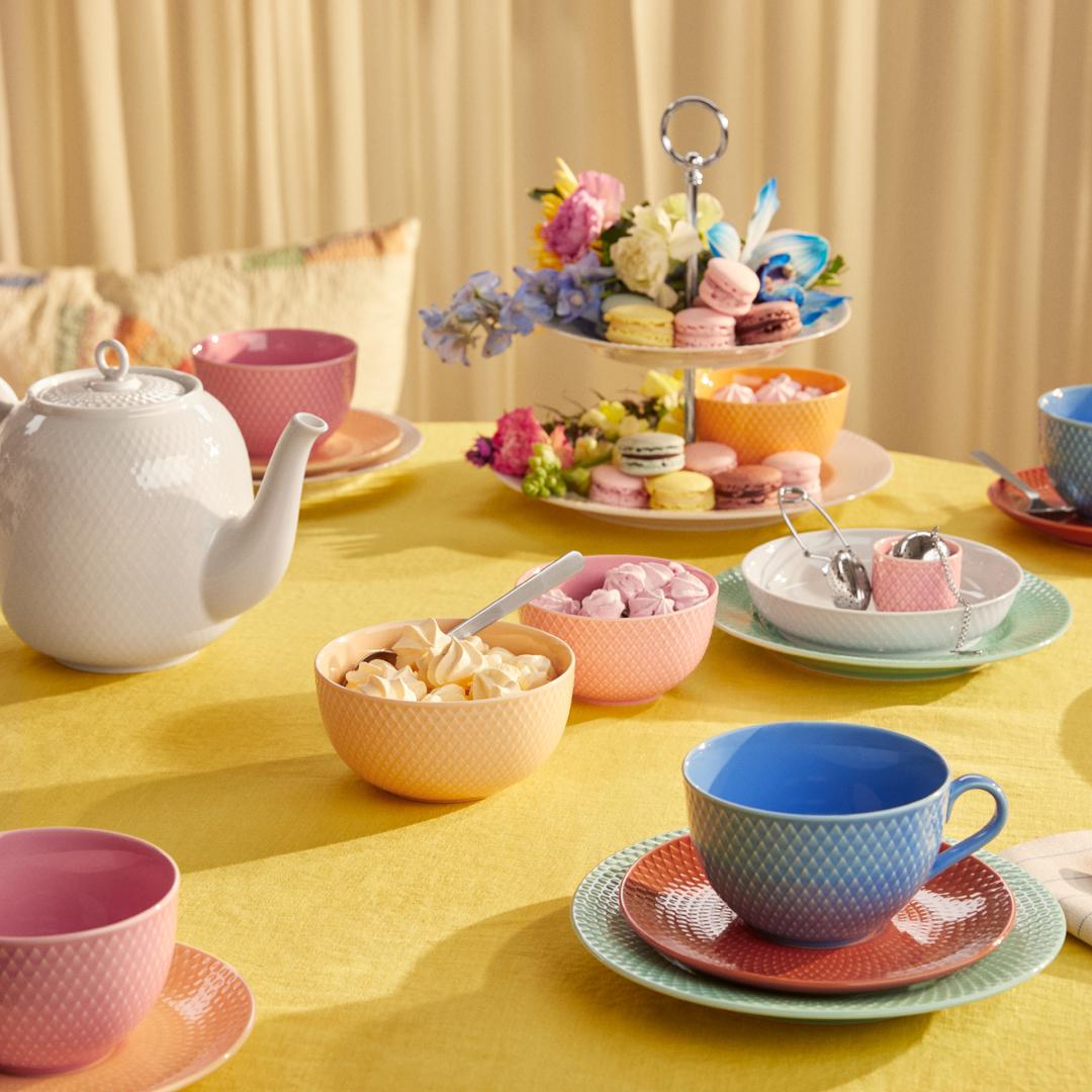 Rhombe Color Lunch Plate, Aqua For Sale at 1stDibs