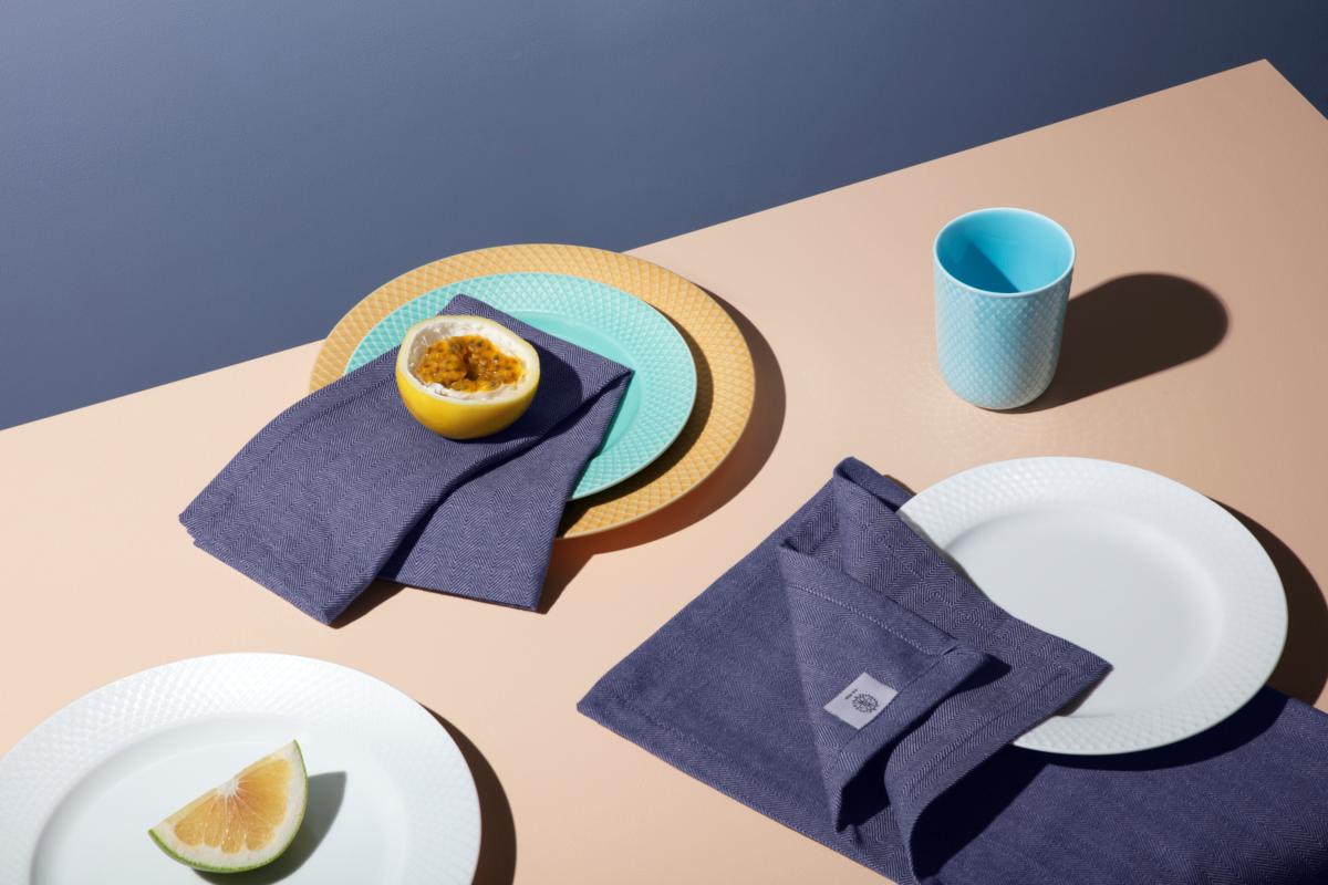 Rhombe Color Lunch Plate, Aqua For Sale at 1stDibs