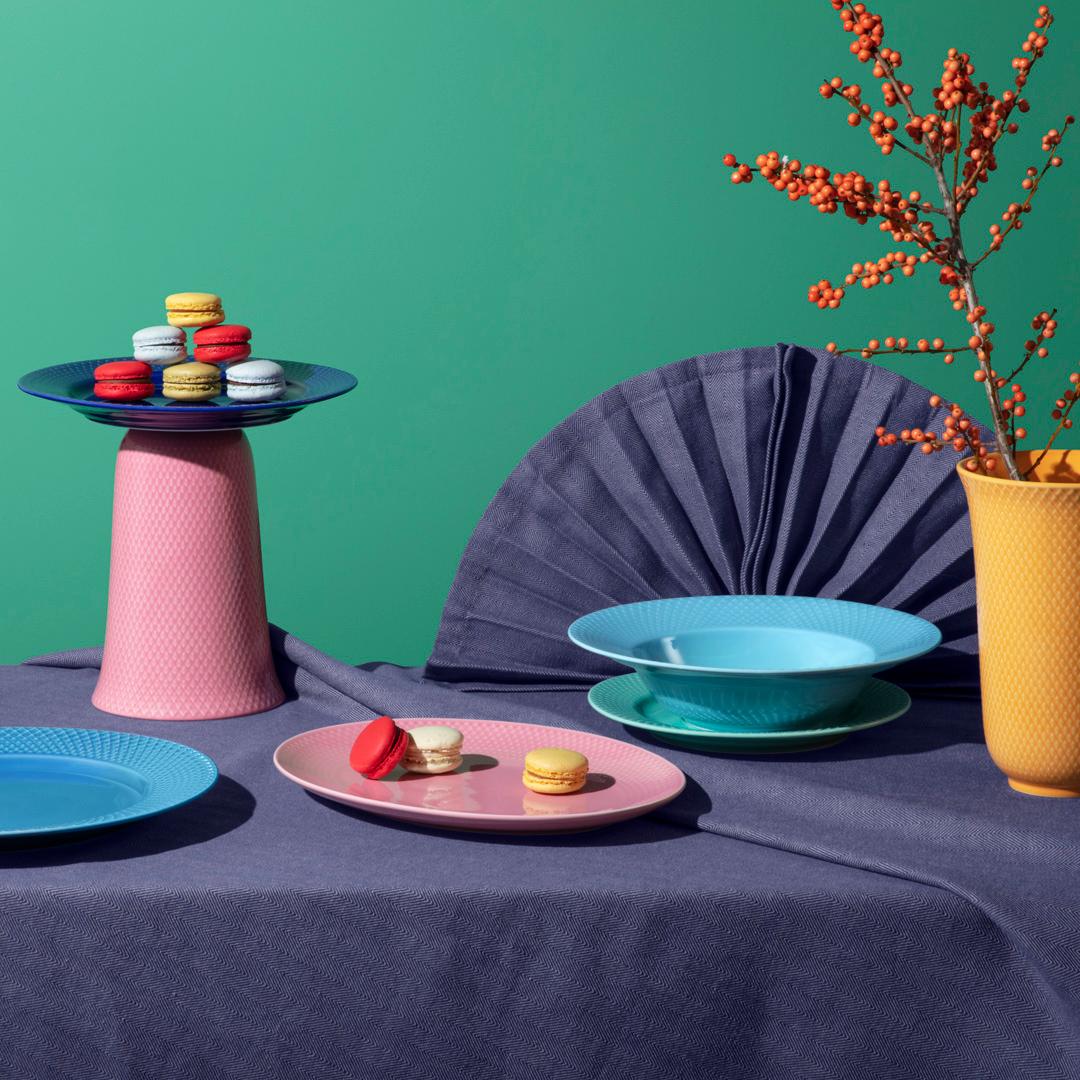 Rhombe Color Lunch Plate, Aqua For Sale at 1stDibs