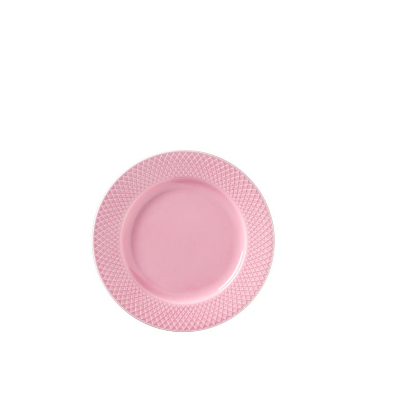 Rhombe Color Lunch Plate, Rose For Sale at 1stDibs