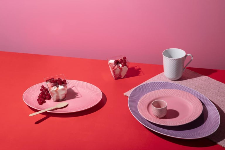 Rhombe Color Lunch Plate, Rose For Sale at 1stDibs