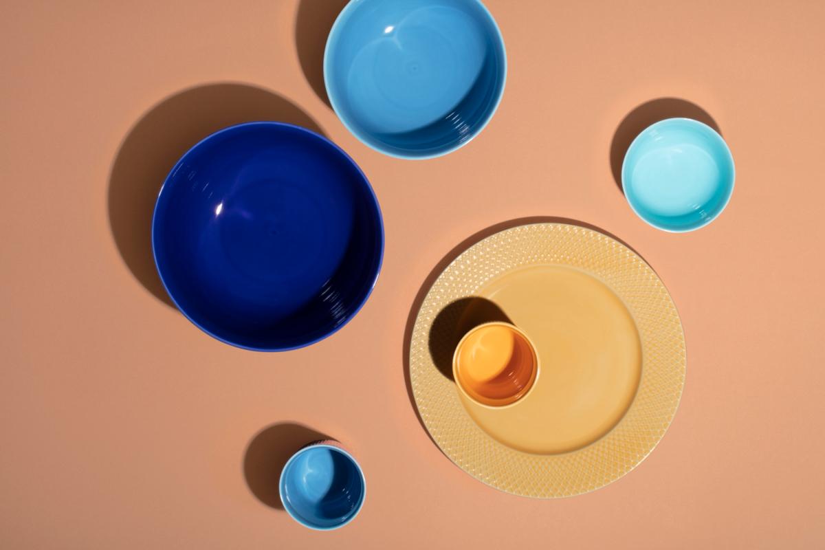 Rhombe Color Serving Bowl, Blue For Sale at 1stDibs