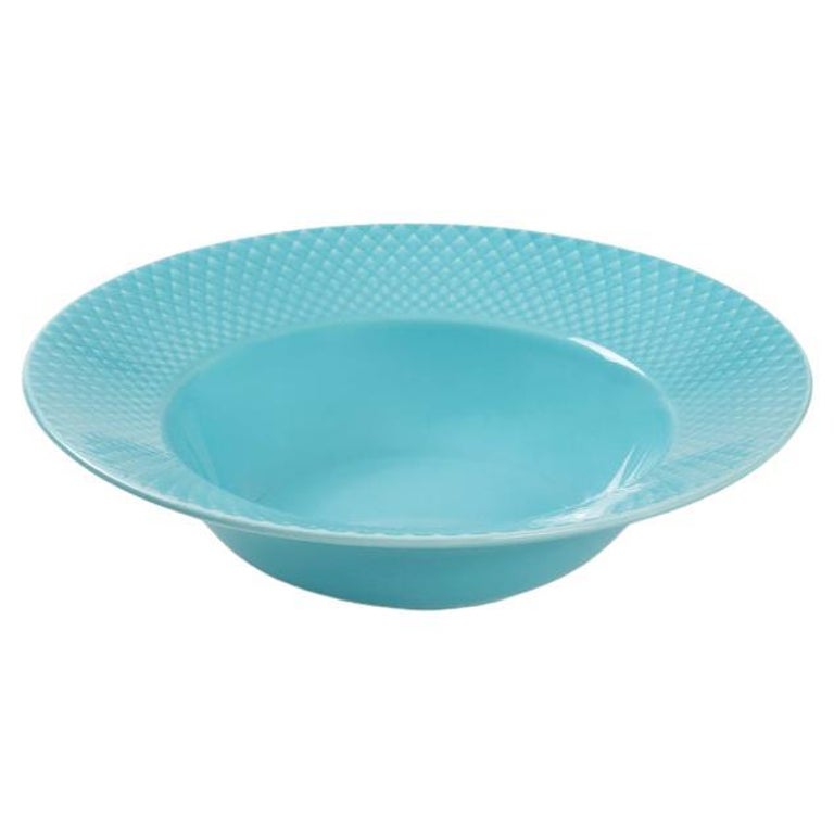 Rhombe Color Soup Plate, Turquoise For Sale at 1stDibs
