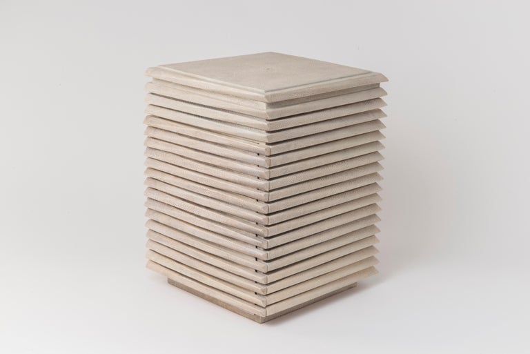 Rhomboid Jewelry Chest in Cream Shagreen by R&Y Augousti For Sale at ...