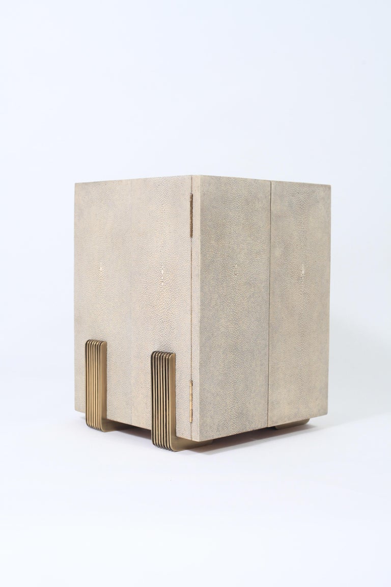 Rhomboid Jewelry Chest in Cream Shagreen by R&Y Augousti For Sale at ...
