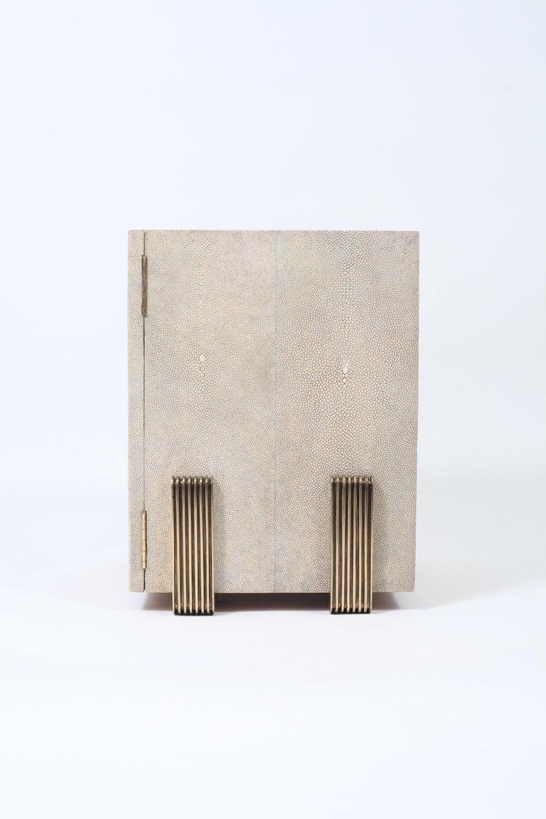 Rhomboid Jewelry Chest in Cream Shagreen by R&Y Augousti For Sale at ...