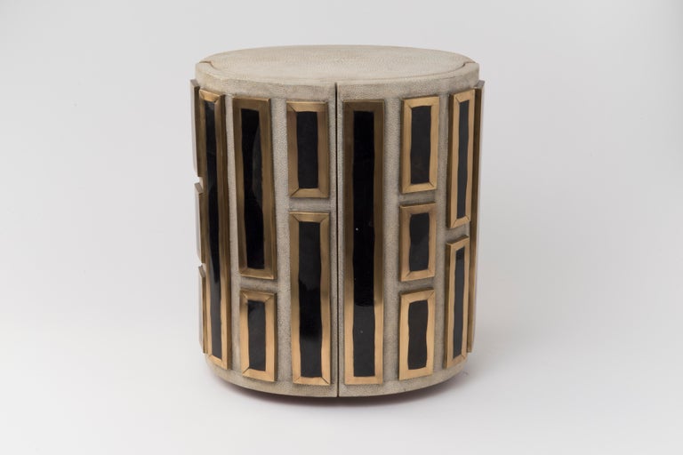 Rhomboid Jewelry Chest in Cream Shagreen by R&Y Augousti For Sale at ...