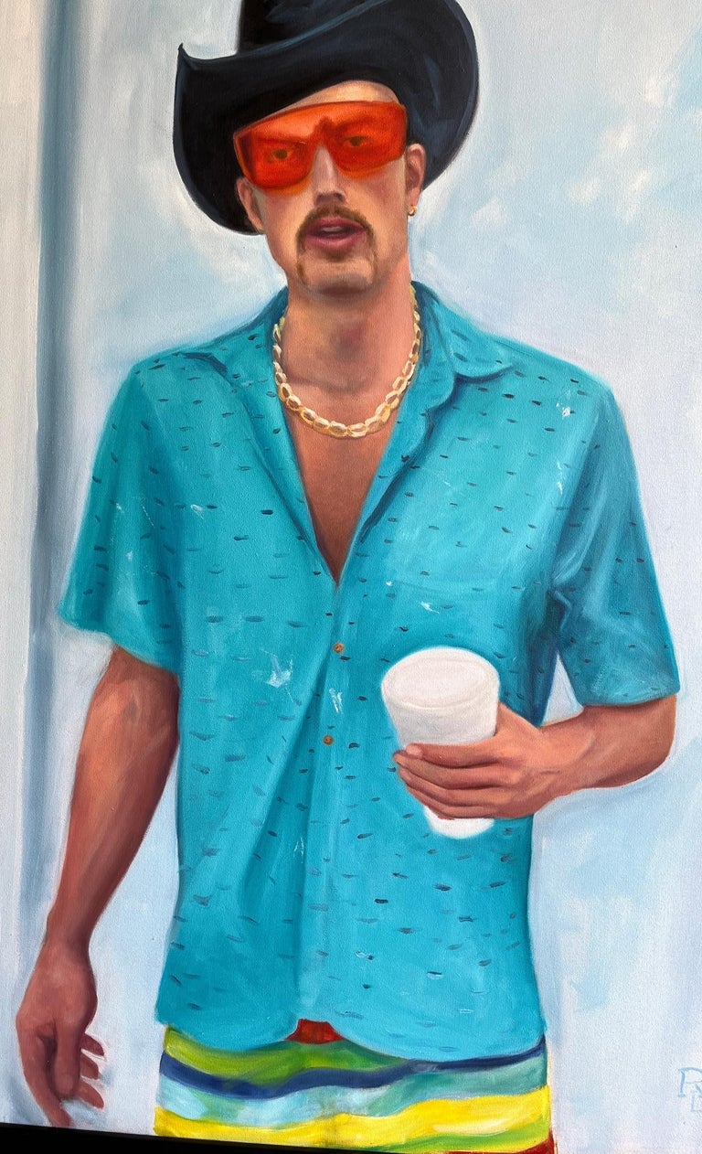Rhonda Lancios - Spicy Rich Boi, Oil, Figurative Marfa, Texas, Real ...