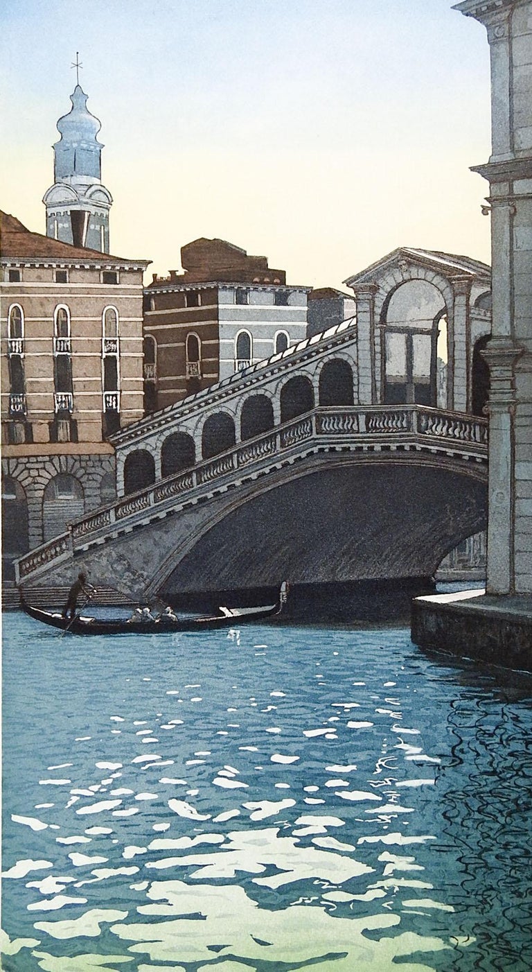 Rialto Bridge Venice Italy Etching For Sale at 1stDibs