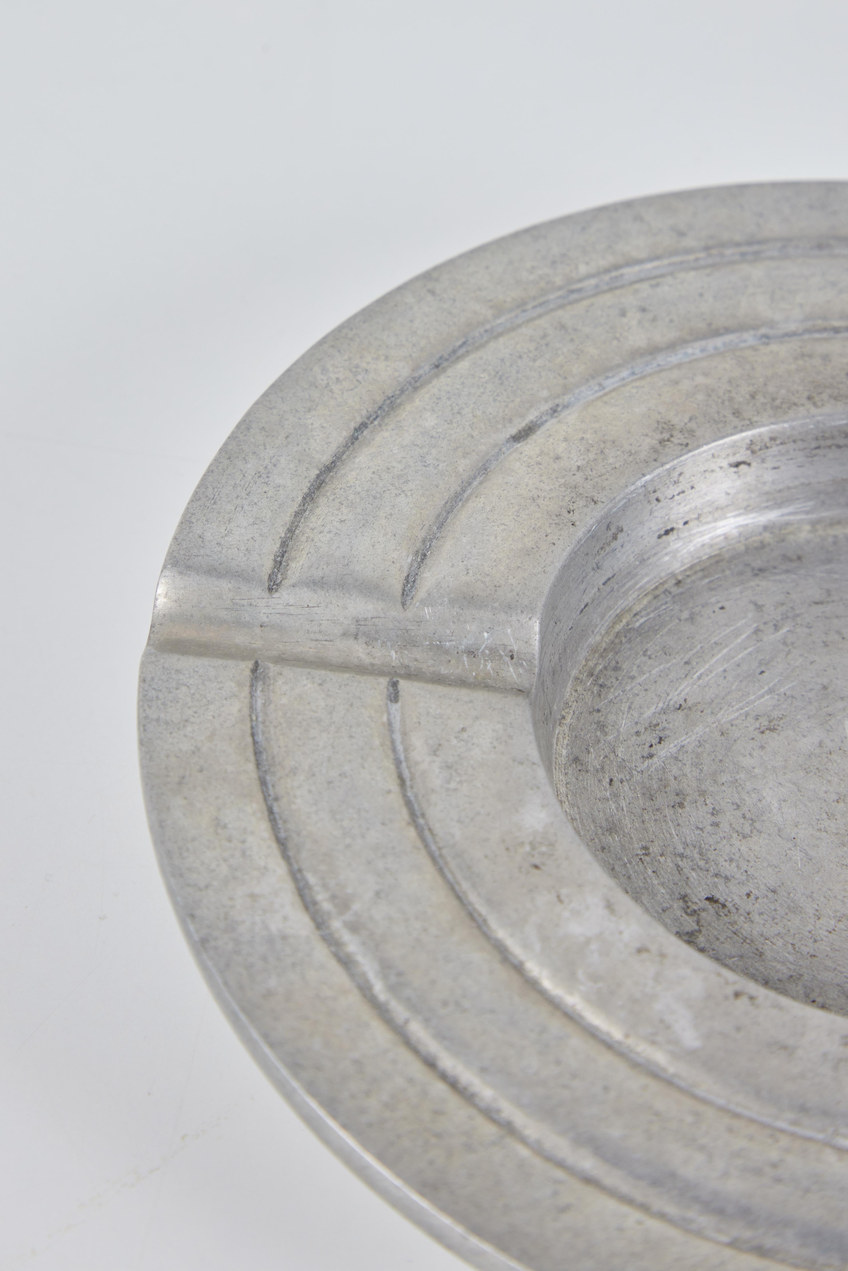 Ribbed Aluminum Ashtray For Sale at 1stDibs