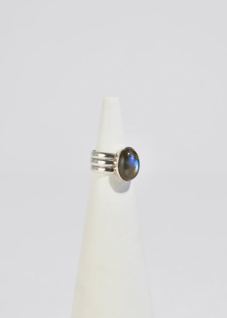 Ribbed Labradorite Ring For Sale at 1stDibs