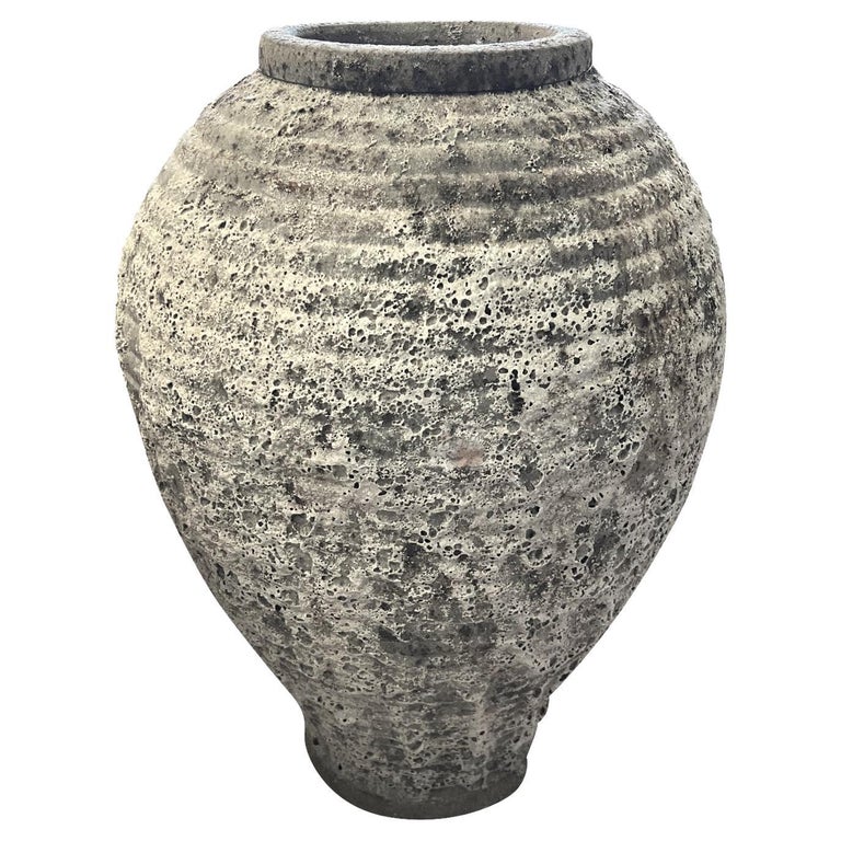 Ribbed Textured Large Water Vessel, Vietnam, Contemporary For Sale at ...