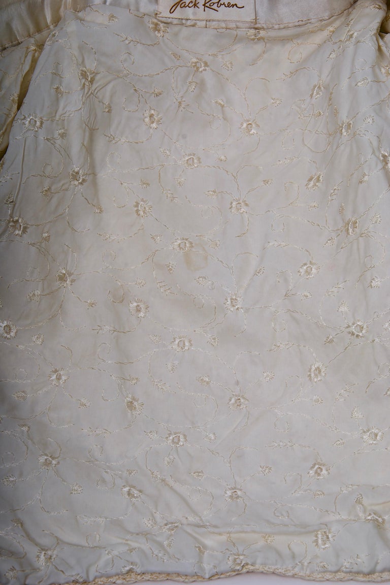 Ribbon Jacket with Mink Collar For Sale at 1stDibs