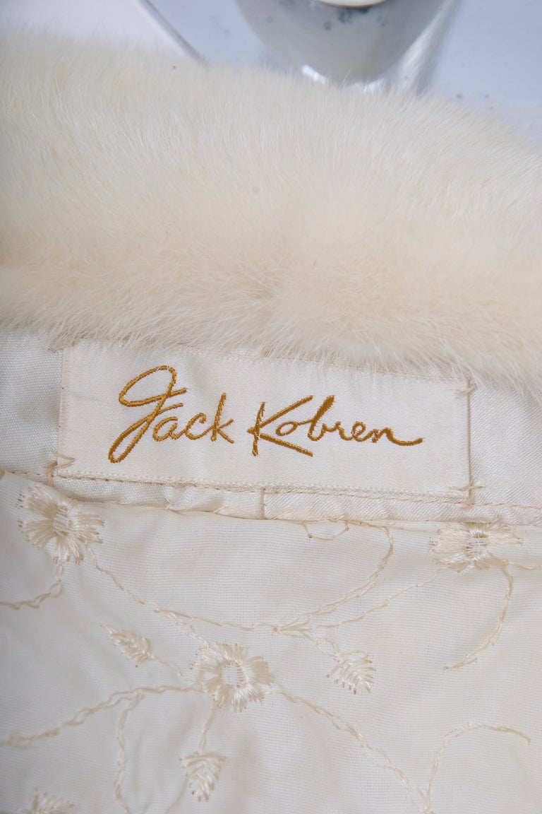 Ribbon Jacket with Mink Collar For Sale at 1stDibs