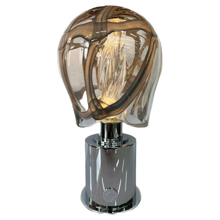 Ribbon Portable Led Lamp, André Fu Living Chrome Glass New For Sale at ...