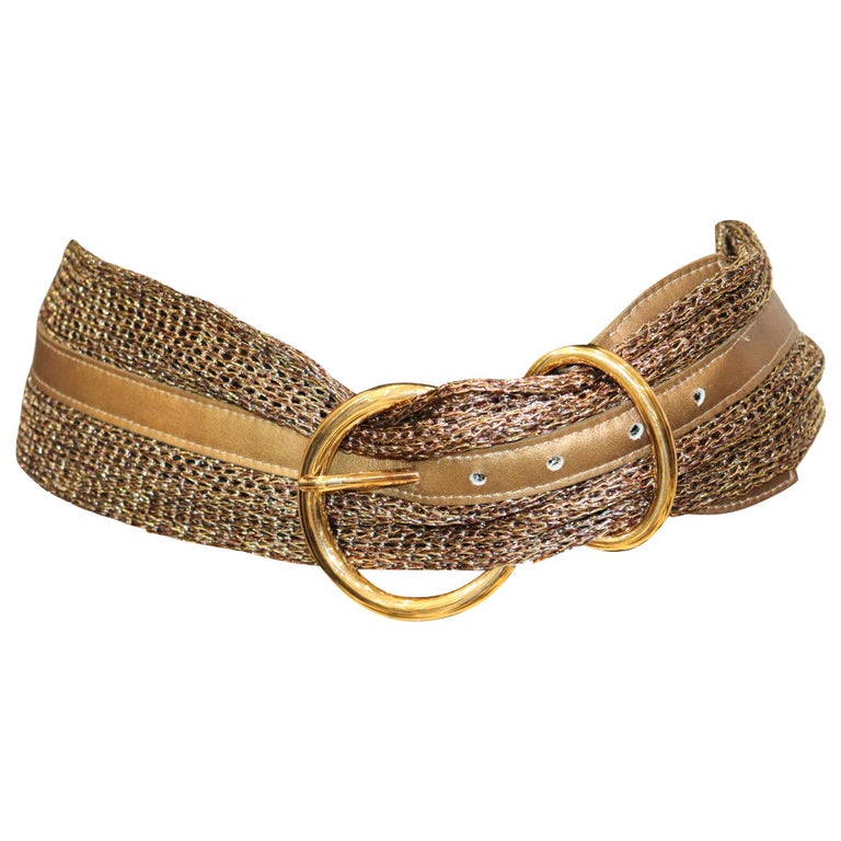 Ribel Gold Mesh Belt W/ Gold Looped Buckle at 1stDibs
