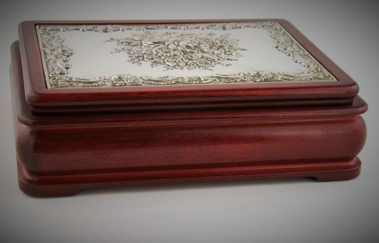 Italian Wood and Sterling Silver Jewelry Box at 1stDibs | italian wood ...