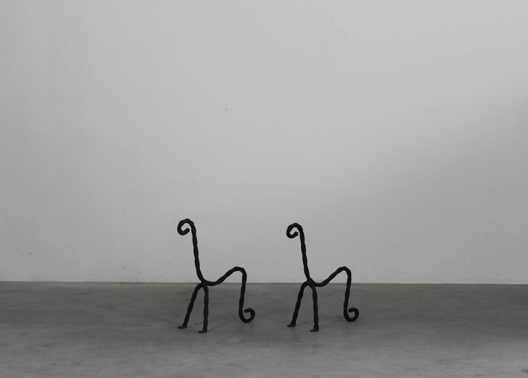 Riccado Dalisi Fireplace Tools Set in Lacquered Metal by Dimensione ...