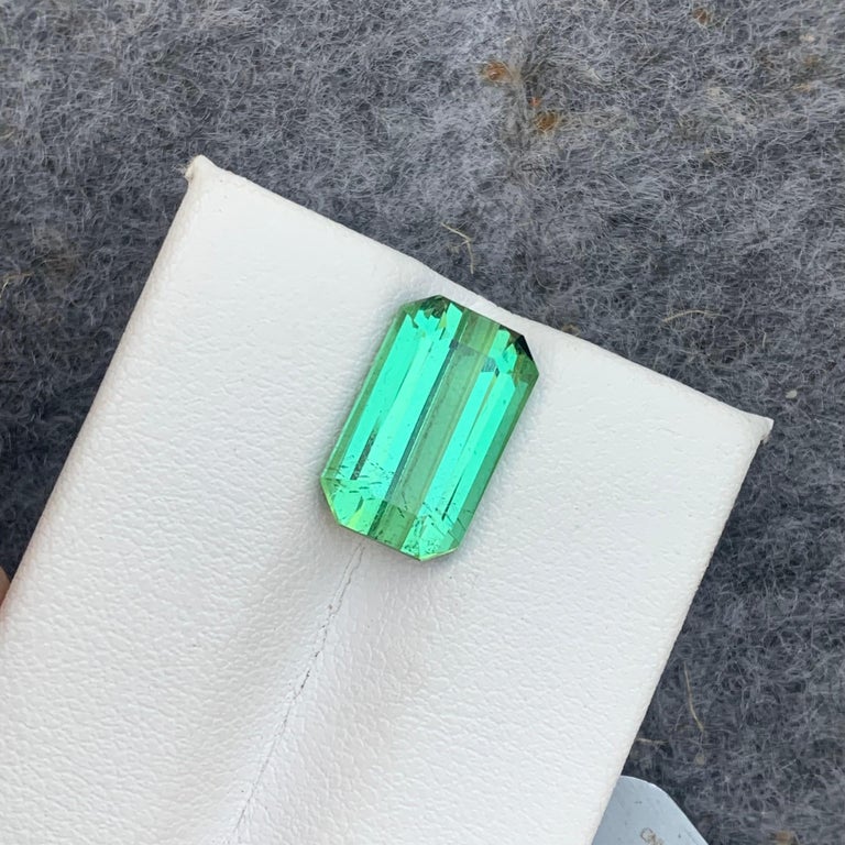 Rich Color 5.70 Carat Loose Mint Green Tourmaline Gemstone From Kunar ...