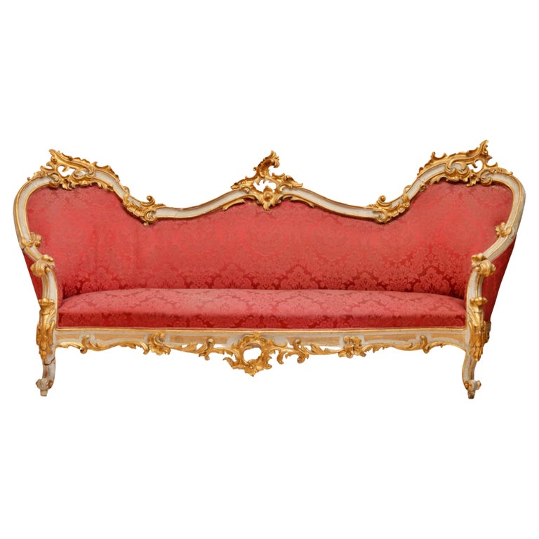 Rich Louis XV SOFA, Italy, 18th Century For Sale at 1stDibs