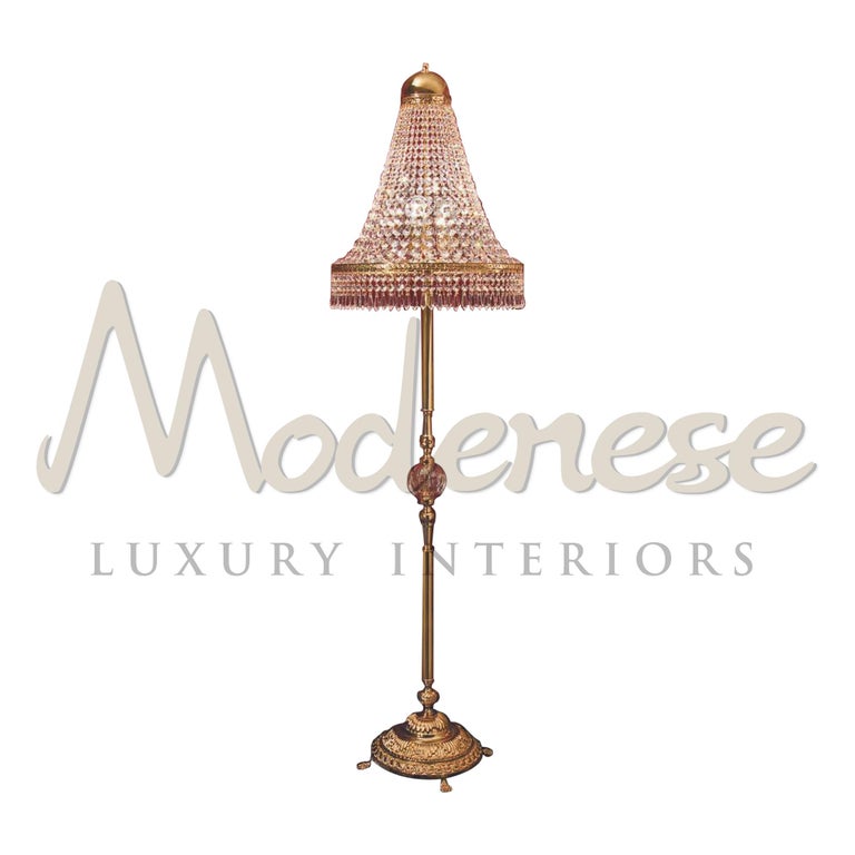 Rich Luxury 3-Lights Floor Lamp in 24kt Gold Plated Finishing and ...
