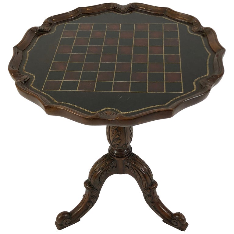 Rich Maitland Smith Checkerboard Mahogany Round Side Table For Sale at ...