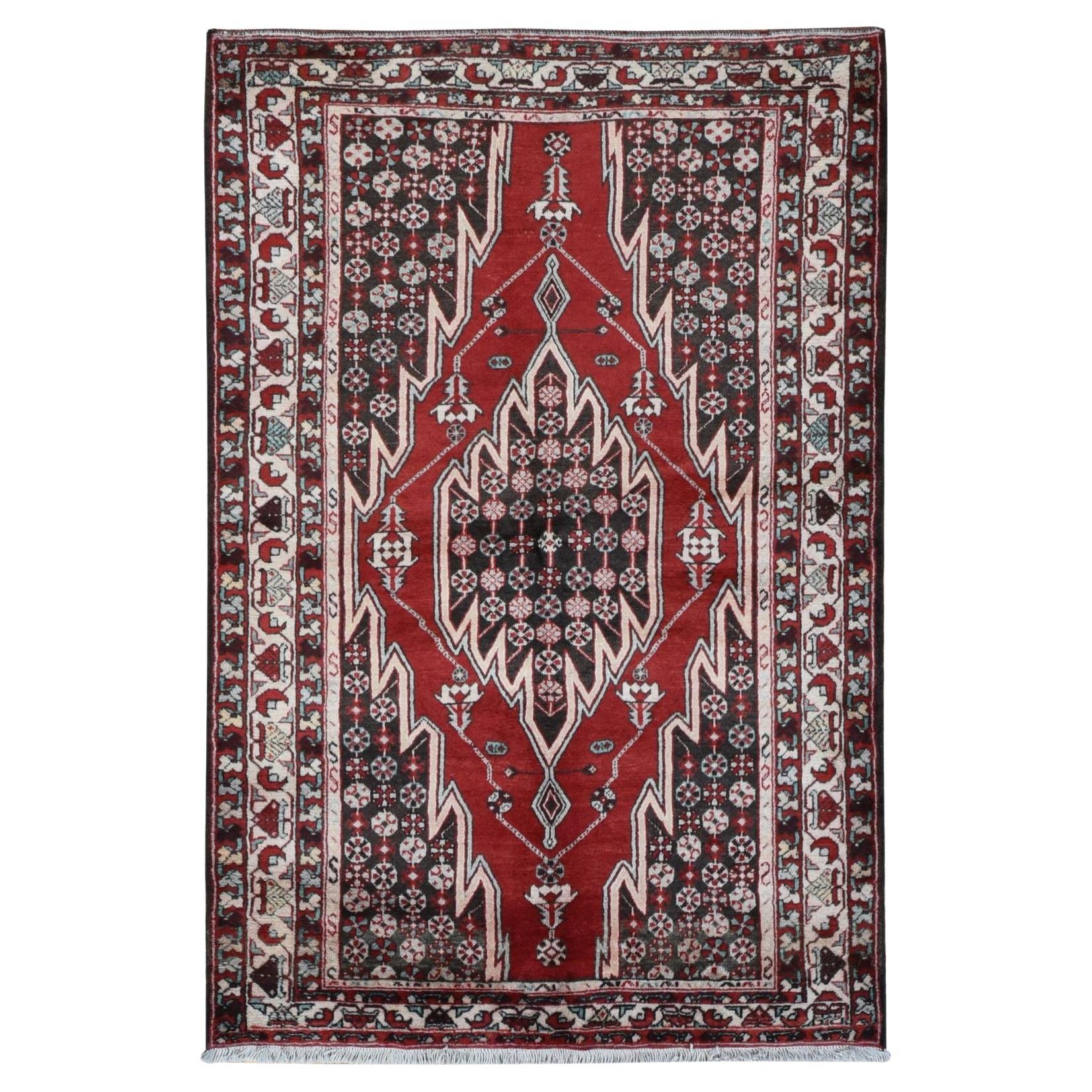 Chili Red Vintage Bohemian North West Persian Hand Knotted Pure Wool ...