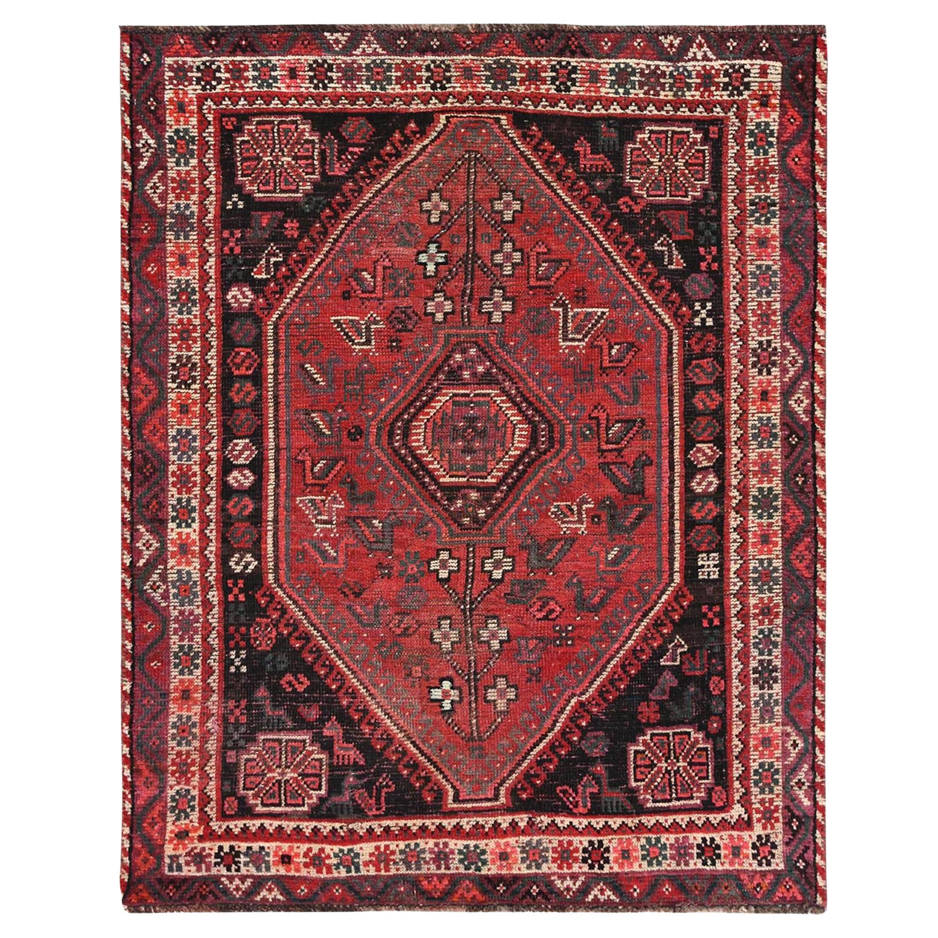 Rich Red Ground Vintage Persian Karaja Rug, circa 1950's For Sale at ...