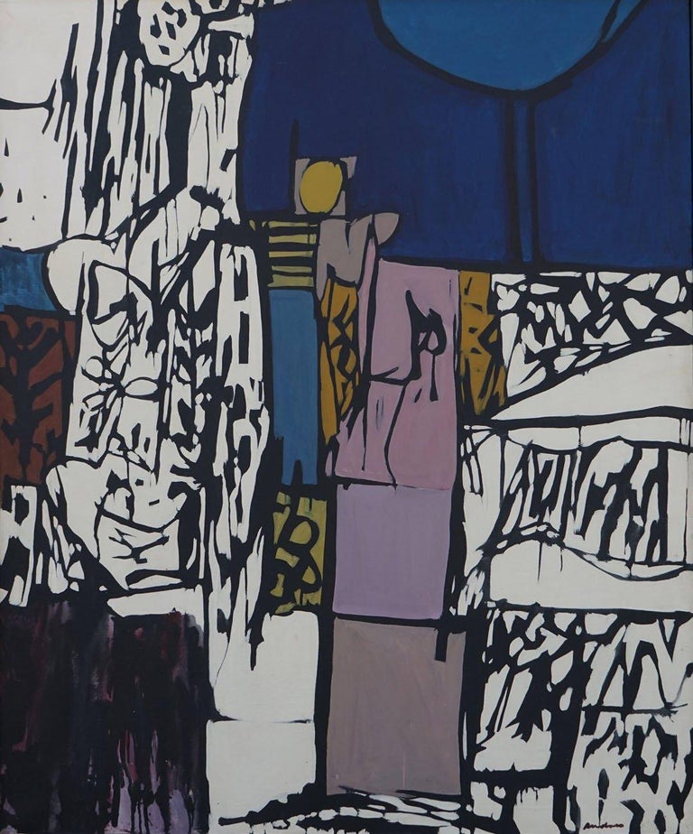 Richard Andres - Panama Garden, Mid-century abstract expressionist ...