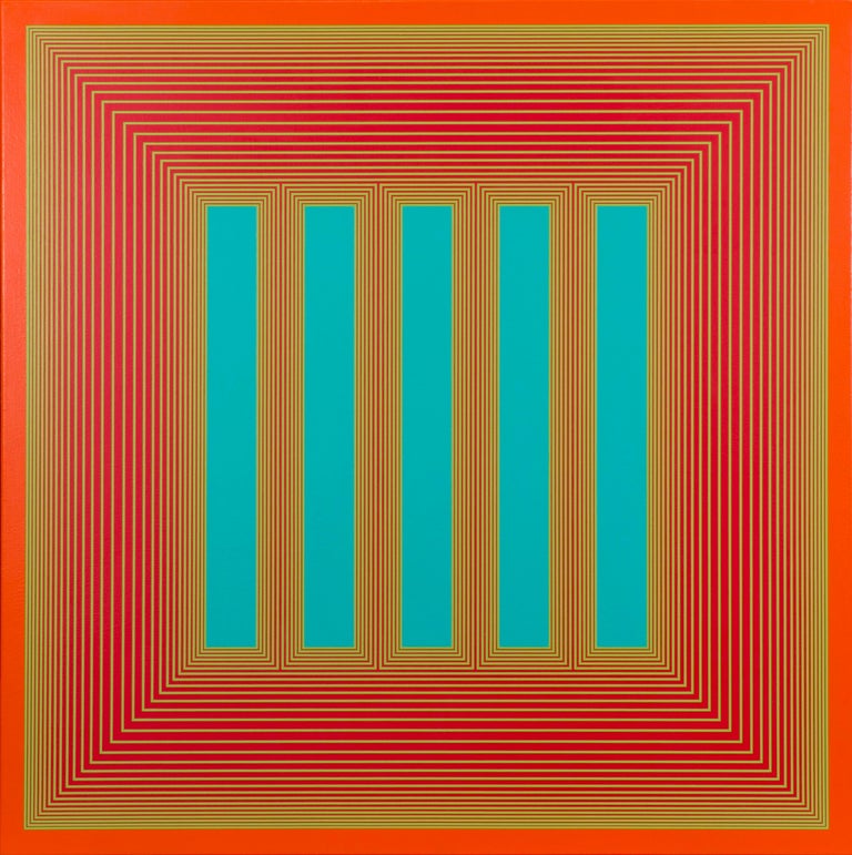 Richard Anuszkiewicz - Temple of Turquoise with Red For Sale at 1stDibs