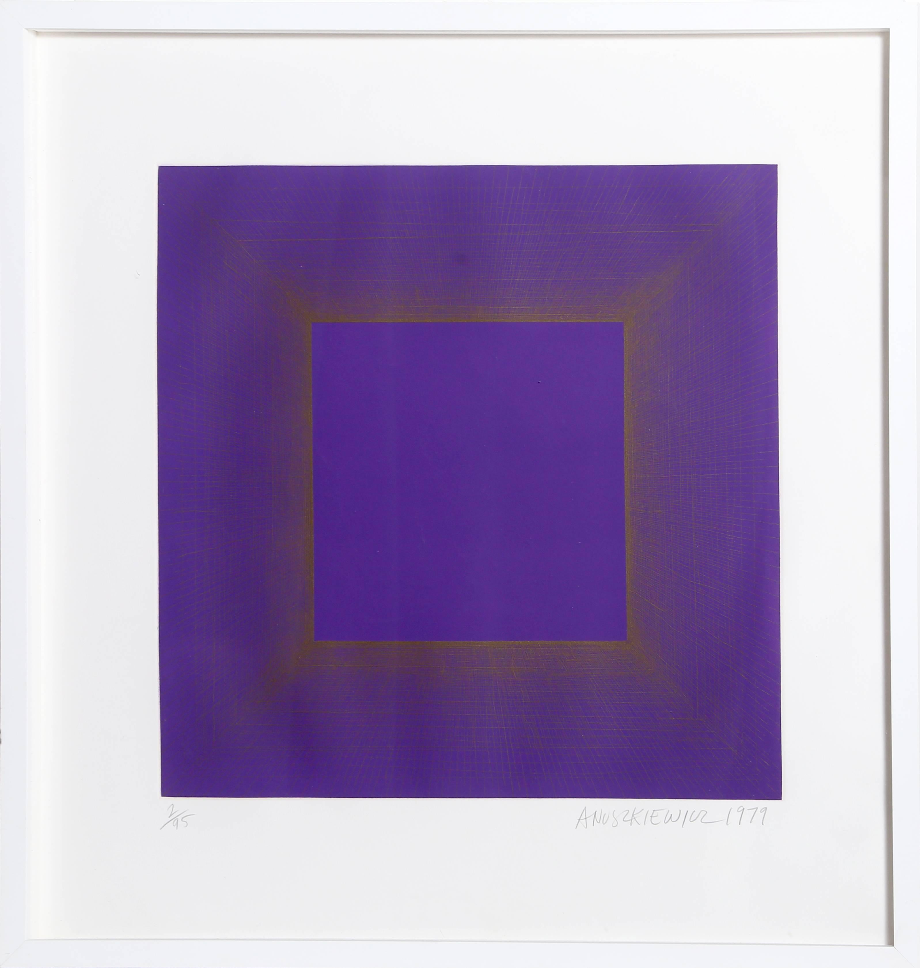 Richard Anuszkiewicz - Midnight Suite (Purple with Silver), OP Art ...