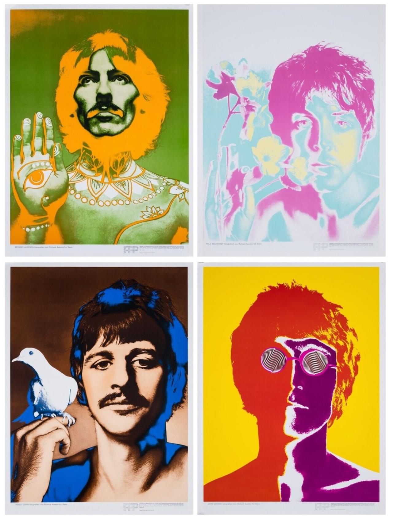 Avedon, Beatles Suite (4 obras), Stern Magazine, edición alemana, 1967 ...