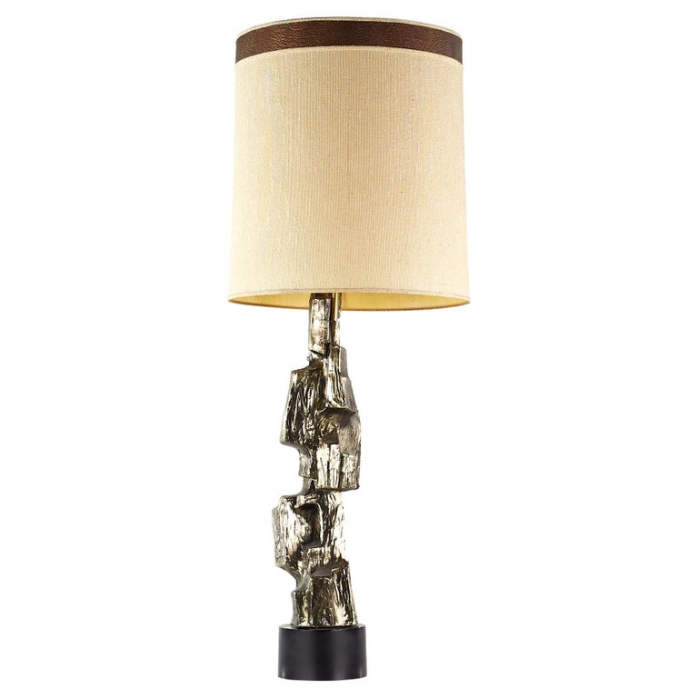 Richard Barr for Laurel Tempestini Brutalist Mid Century Table Lamp For ...