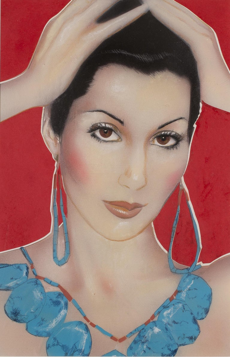 Richard Bernstein - Pop Art portrait of Singer / Actress Cher for Andy ...