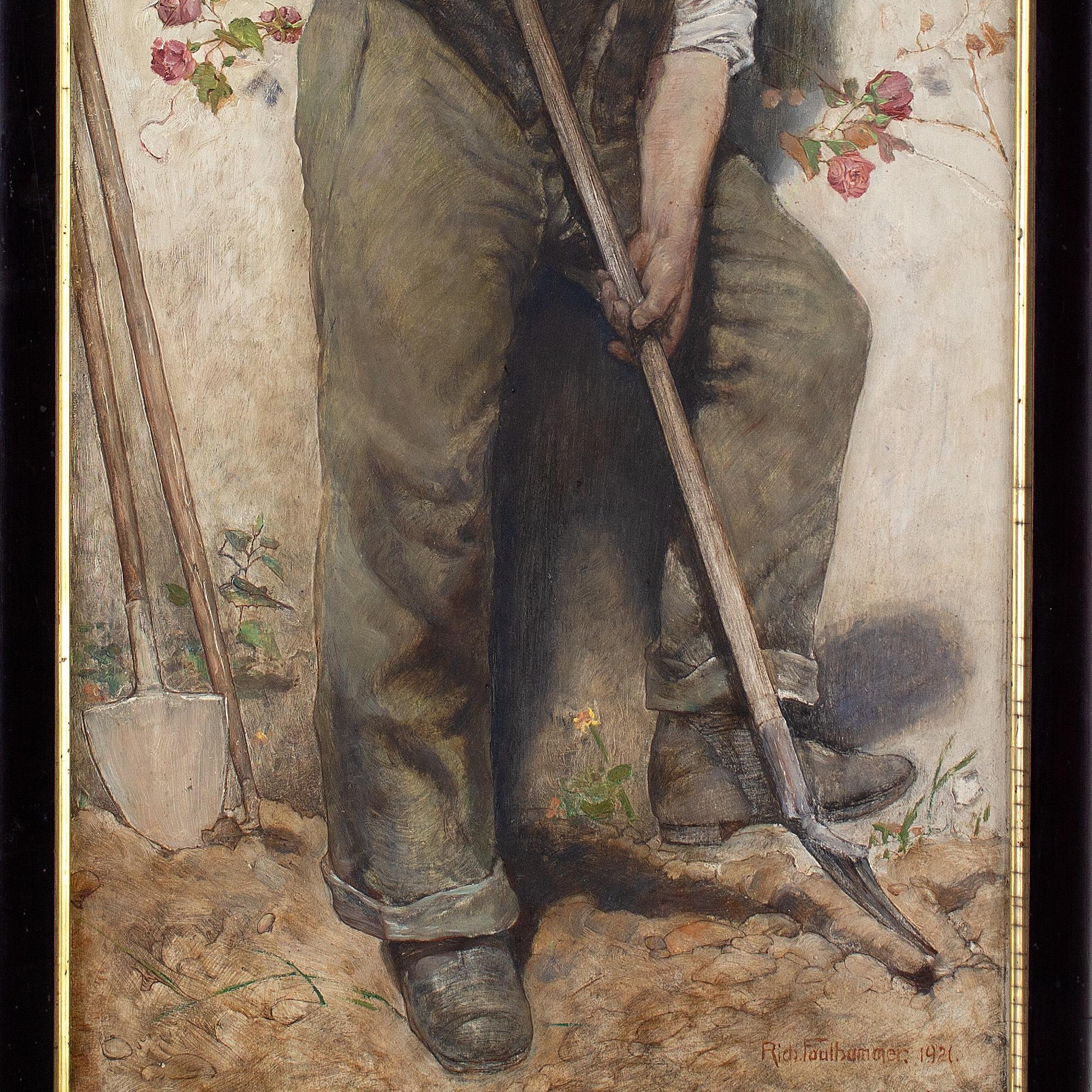 Richard Faulhammer - Richard Faulhammer, The Gardener, Oil Painting For ...
